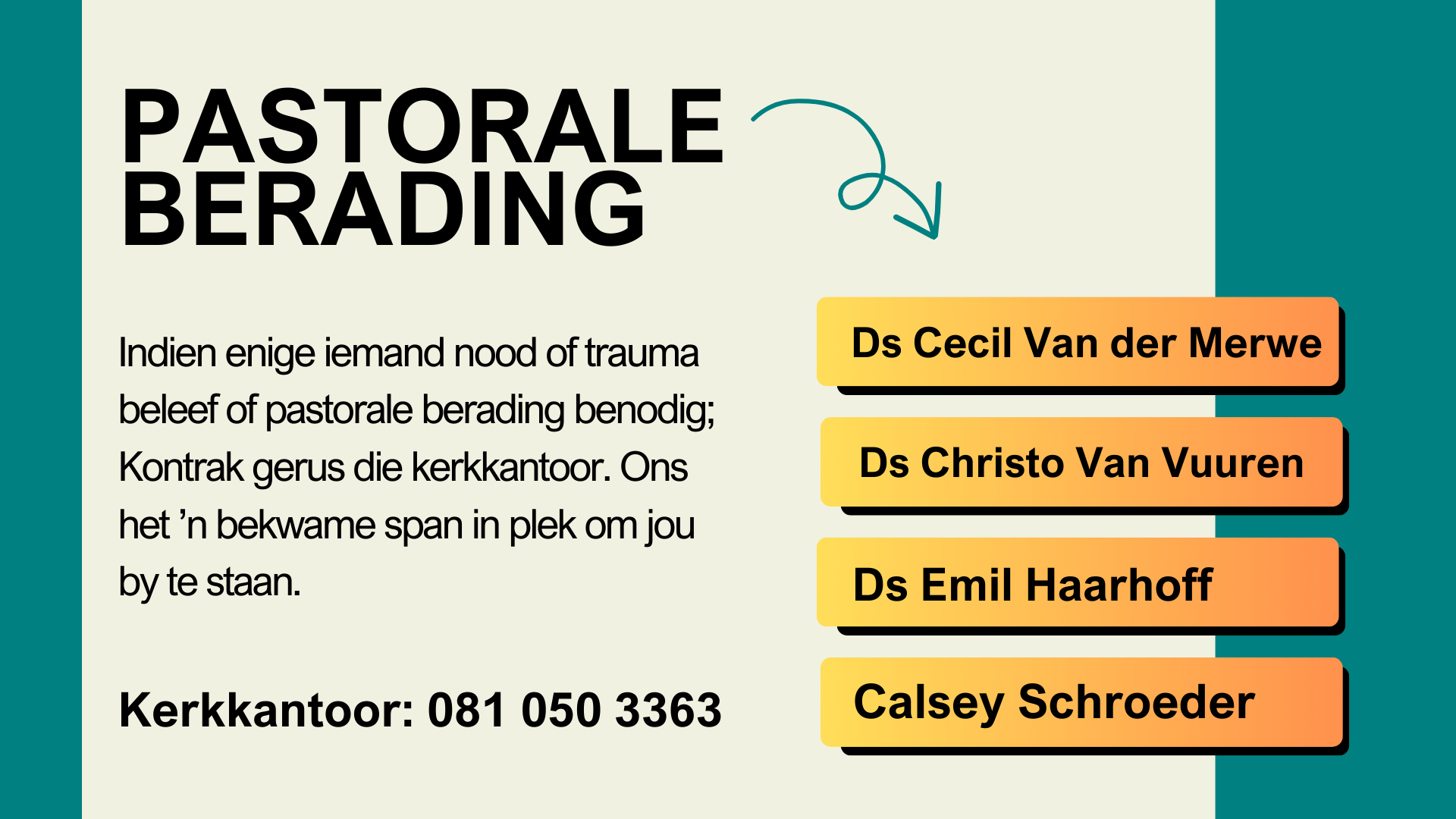 Berading en leiding - KERK-IN-SUID